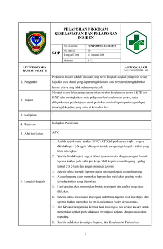 contoh sop keselamatan di tempat kerja - Anthony Davies