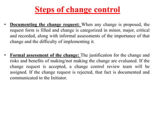 calulation of yields, production record review,change control | PPTX