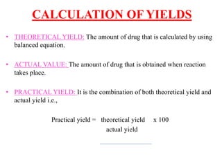 calulation of yields, production record review,change control | PPTX