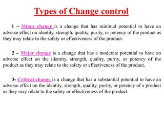 calulation of yields, production record review,change control | PPTX