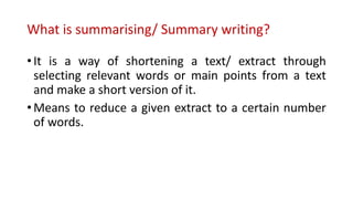 8.summary writing | PPTX