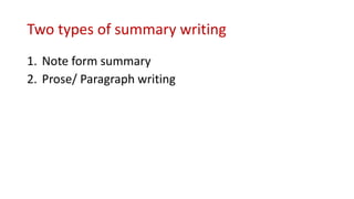 8.summary writing | PPTX