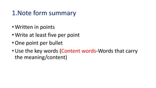 8.summary writing | PPTX