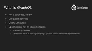 Green Custard Friday Talk 8: GraphQL | PPT