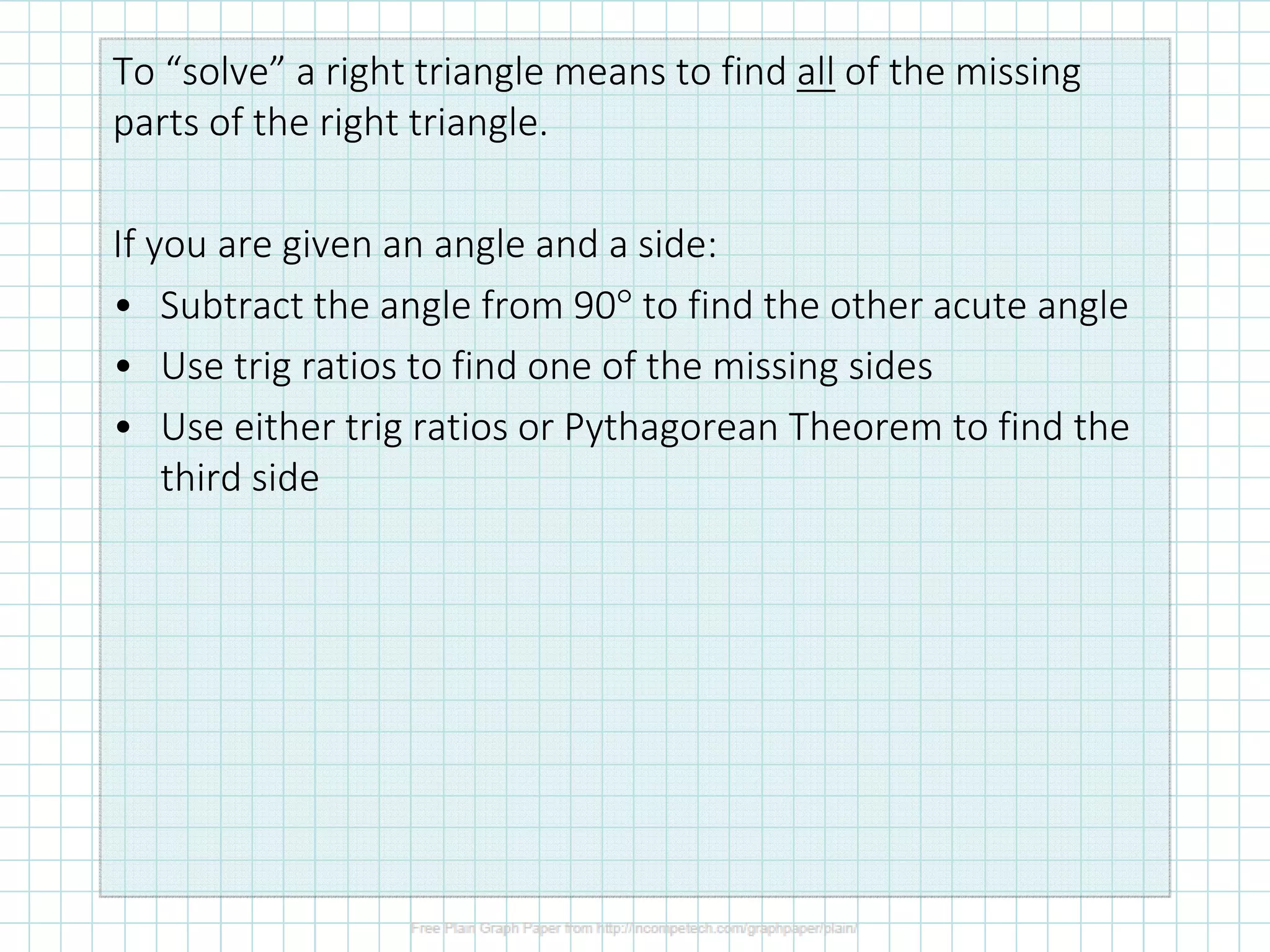 8.3 Solving Right Triangles | PDF