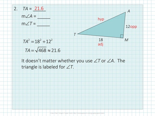 8.3 Solving Right Triangles | PDF