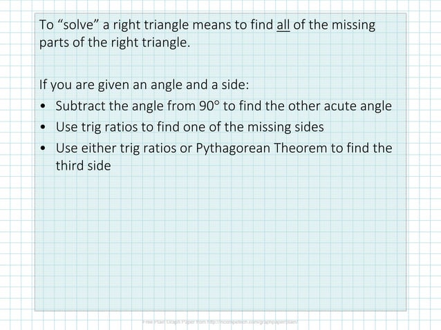 8.3 Solving Right Triangles | PDF