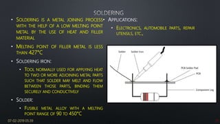 Welding defects, soldering and brazing | PPTX