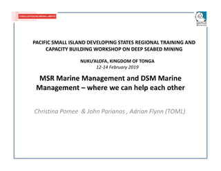 8.c. pomee msr management toml | PPT