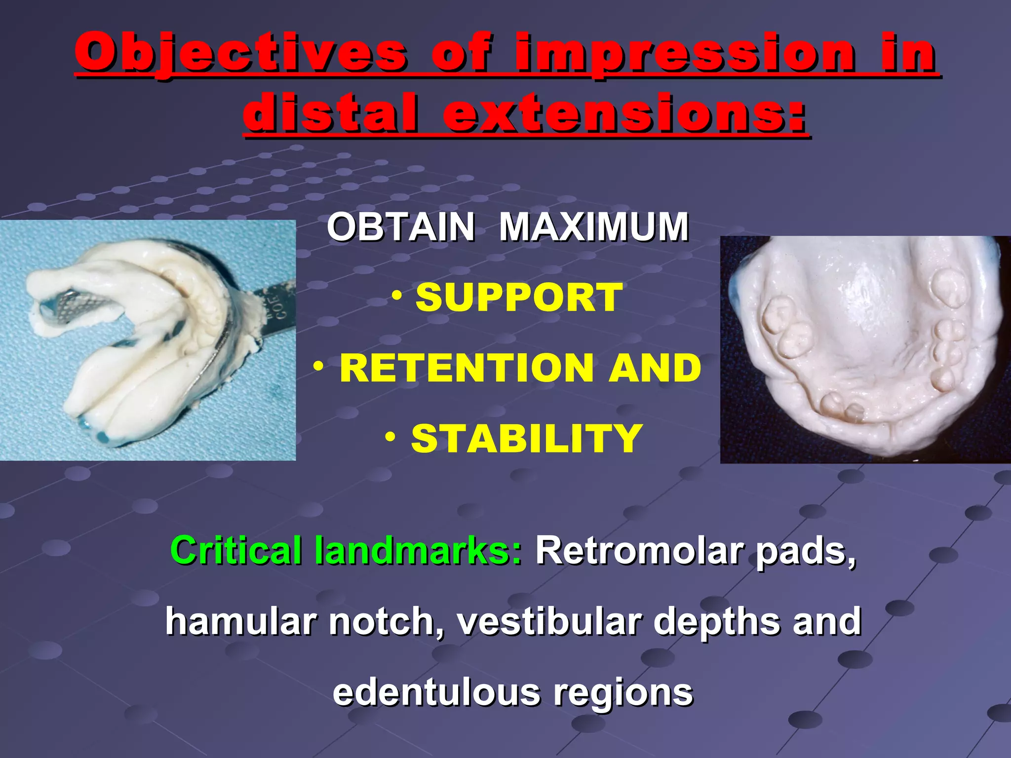 6. final impression techniques for removable partial dentures | PPT