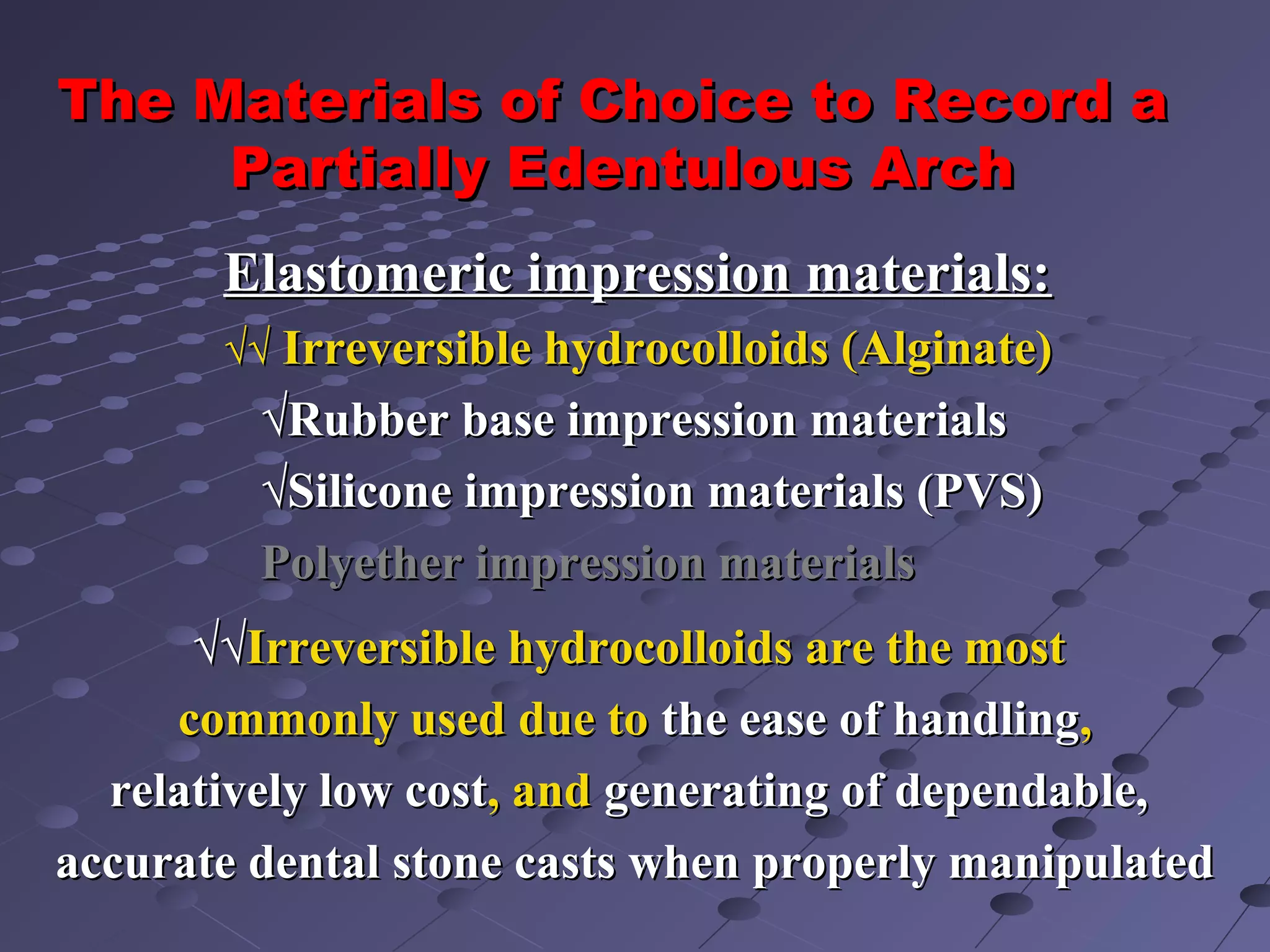 6. final impression techniques for removable partial dentures | PPT