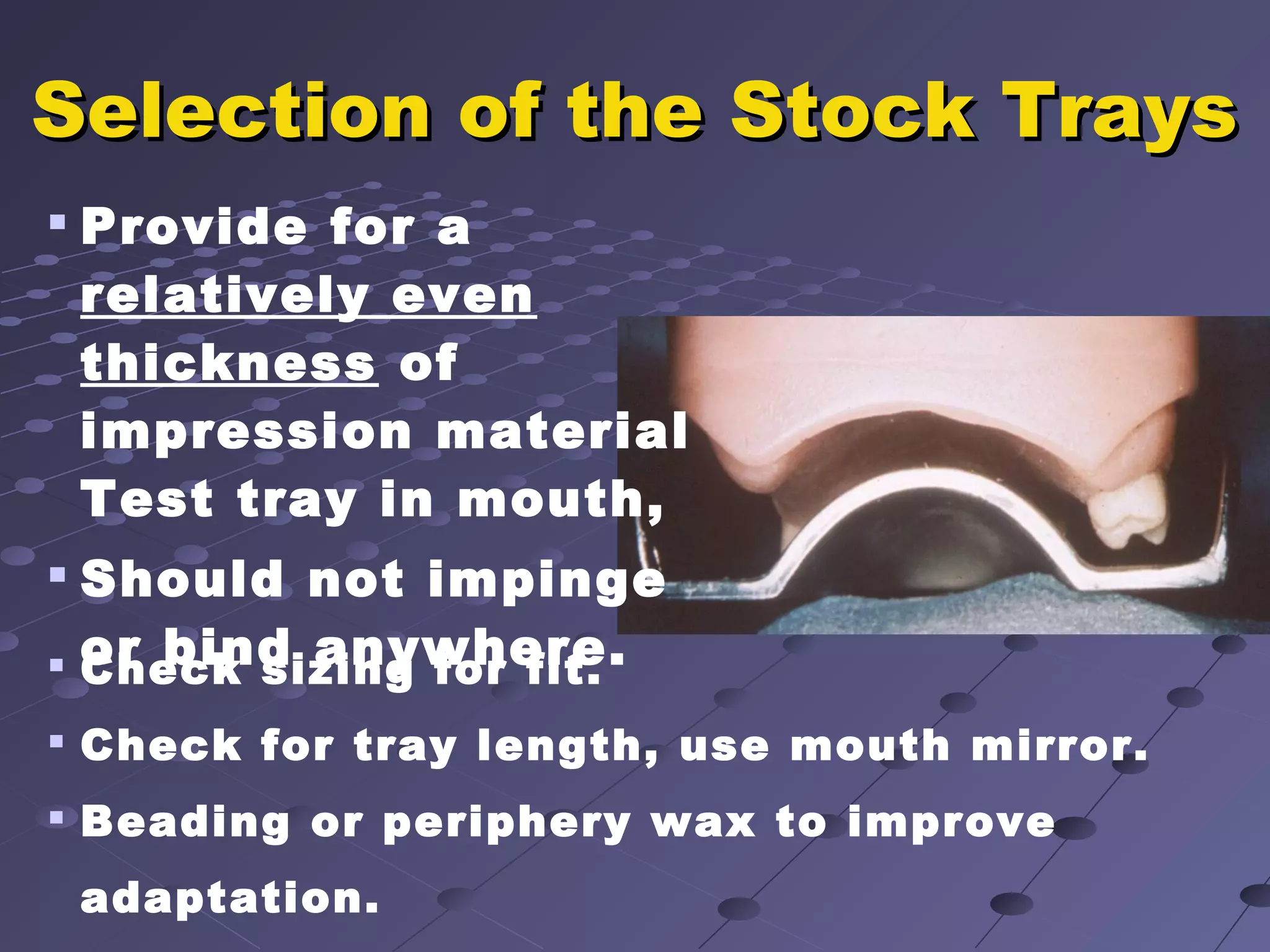 6. final impression techniques for removable partial dentures | PPT