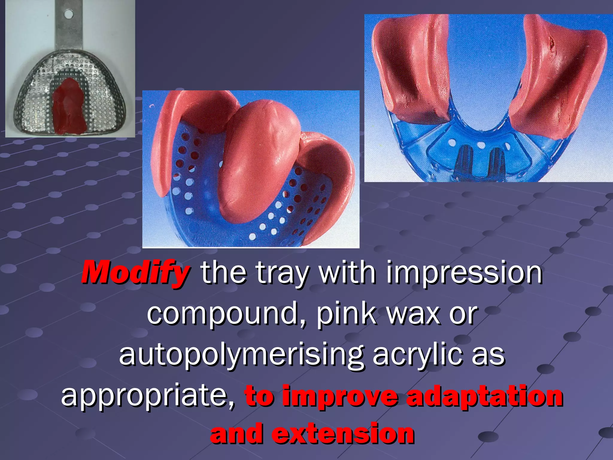 6. final impression techniques for removable partial dentures | PPT