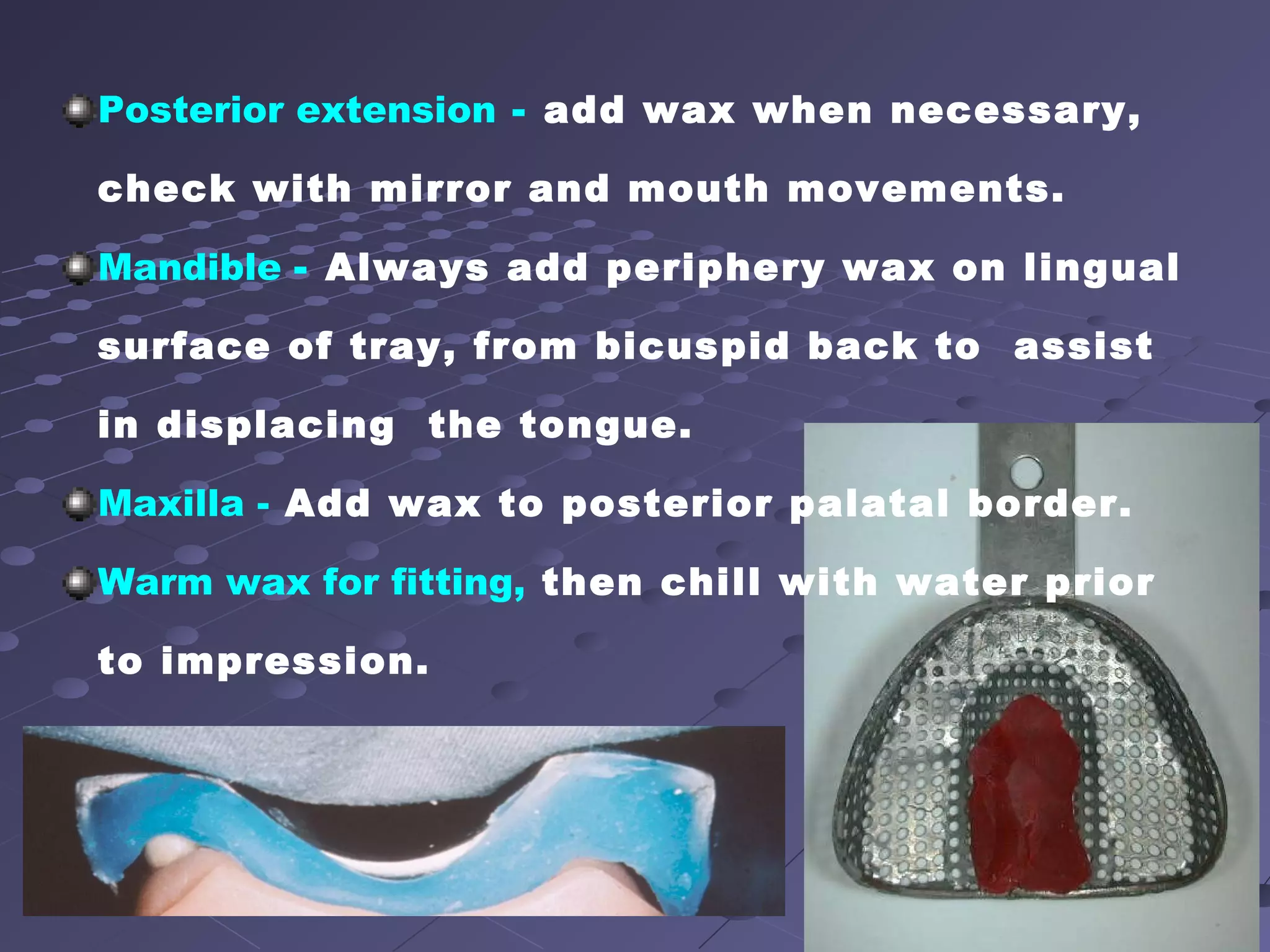 6. final impression techniques for removable partial dentures | PPT