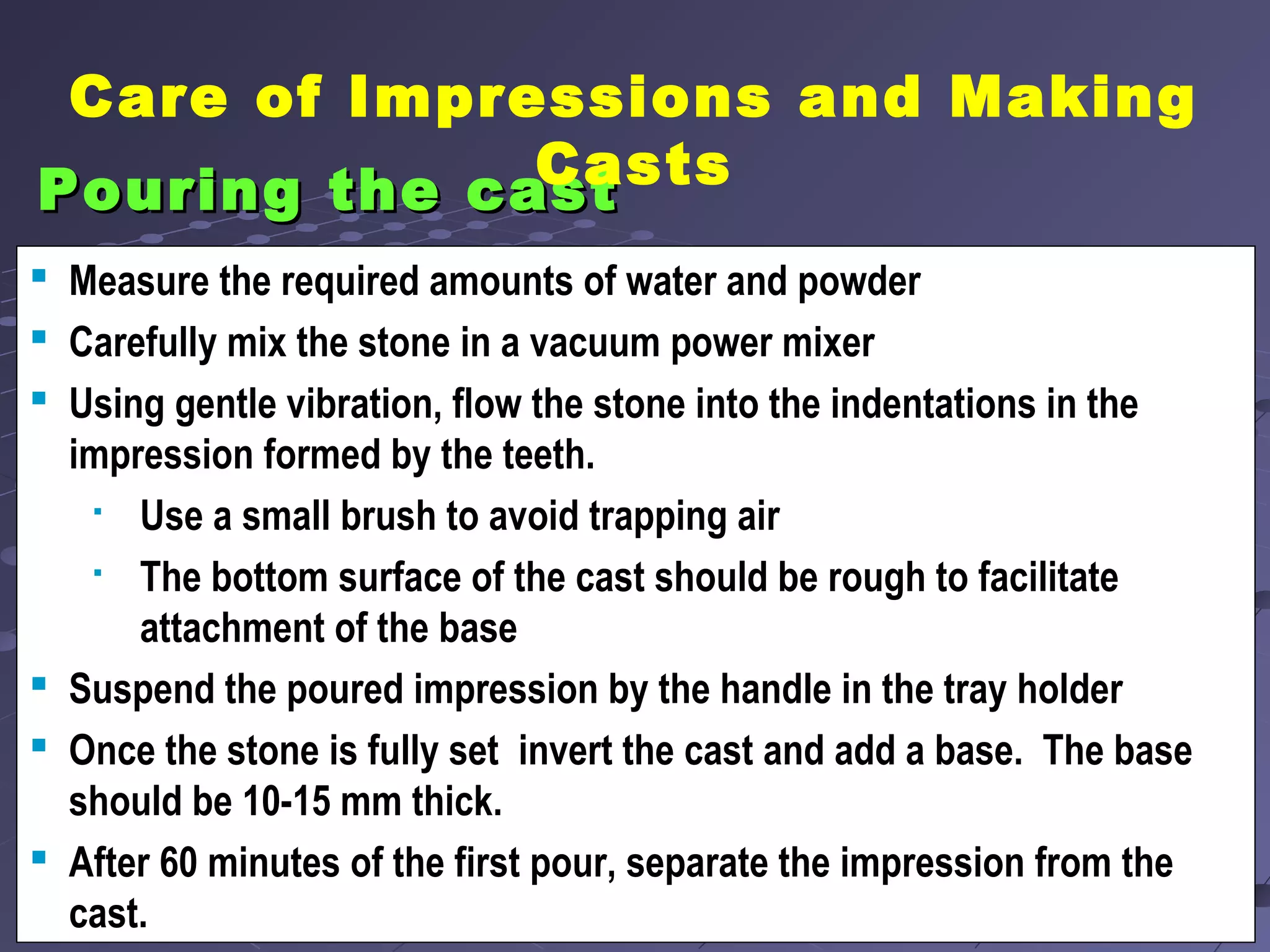 6. final impression techniques for removable partial dentures | PPT
