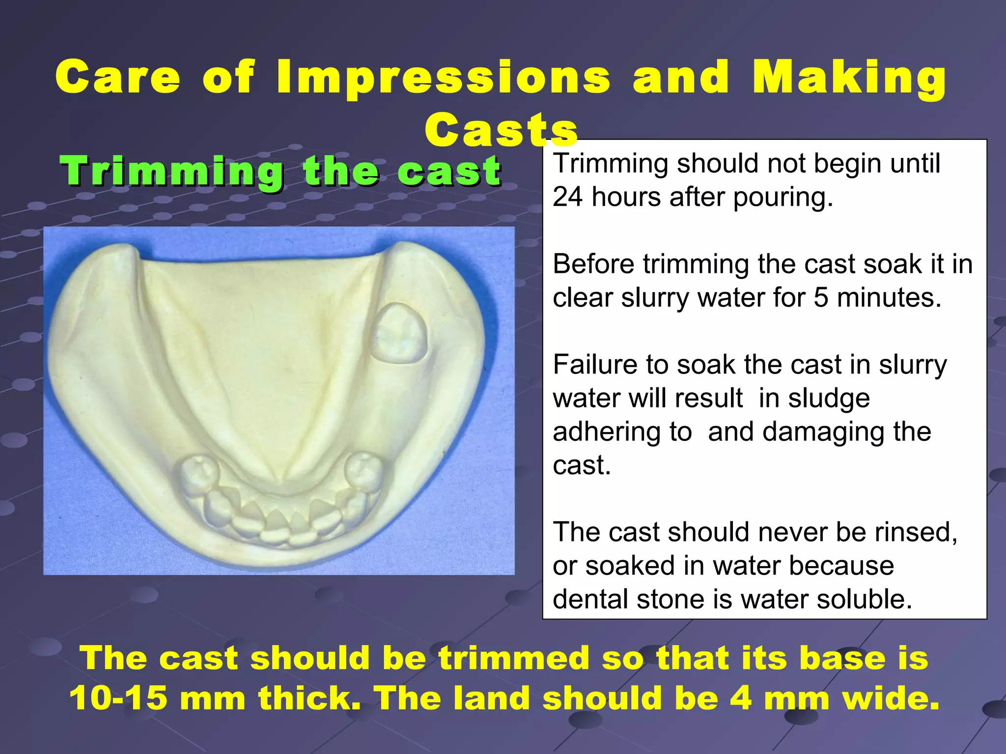 6. final impression techniques for removable partial dentures | PPT