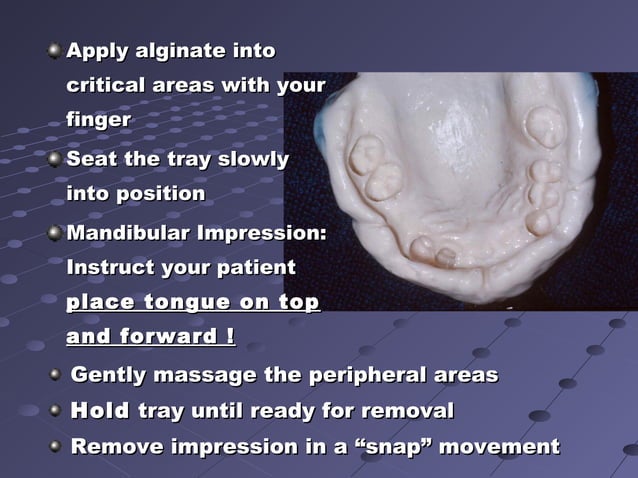 6. final impression techniques for removable partial dentures | PPT