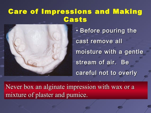 6. final impression techniques for removable partial dentures | PPT