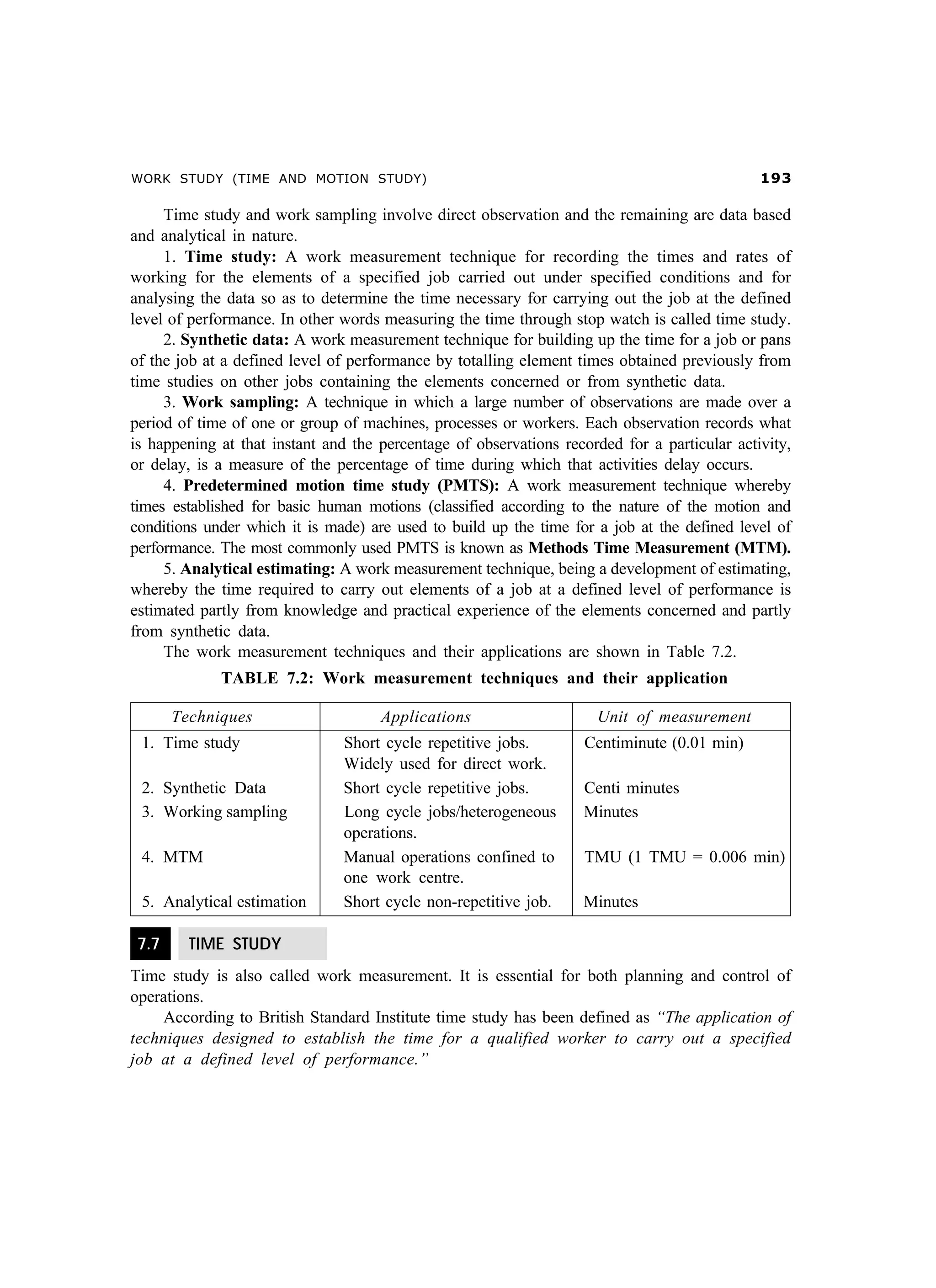 8. chapter 7 work study (time and motion study) | PDF