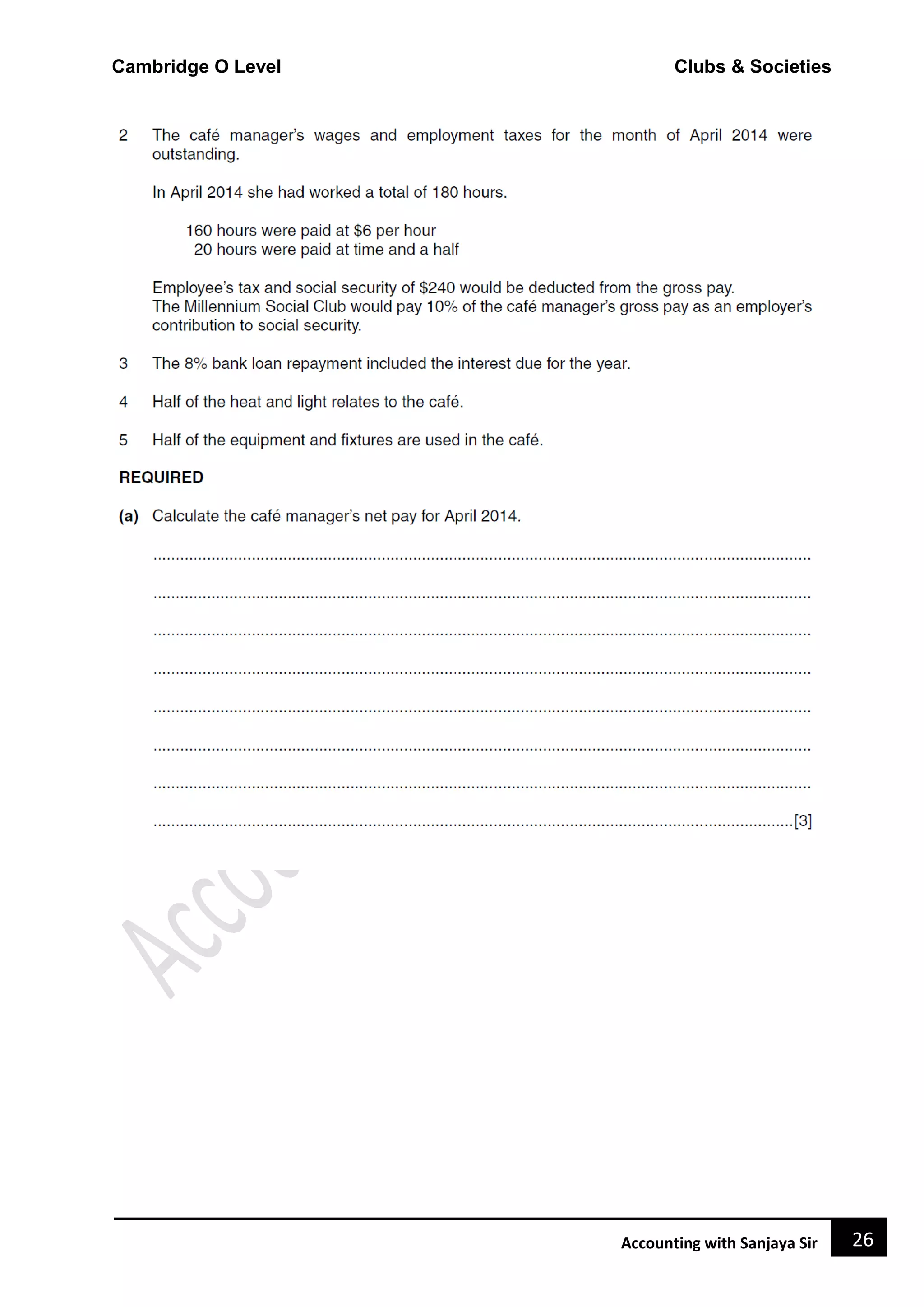 clubs & societies : final accounts of non - profit organisations | PDF