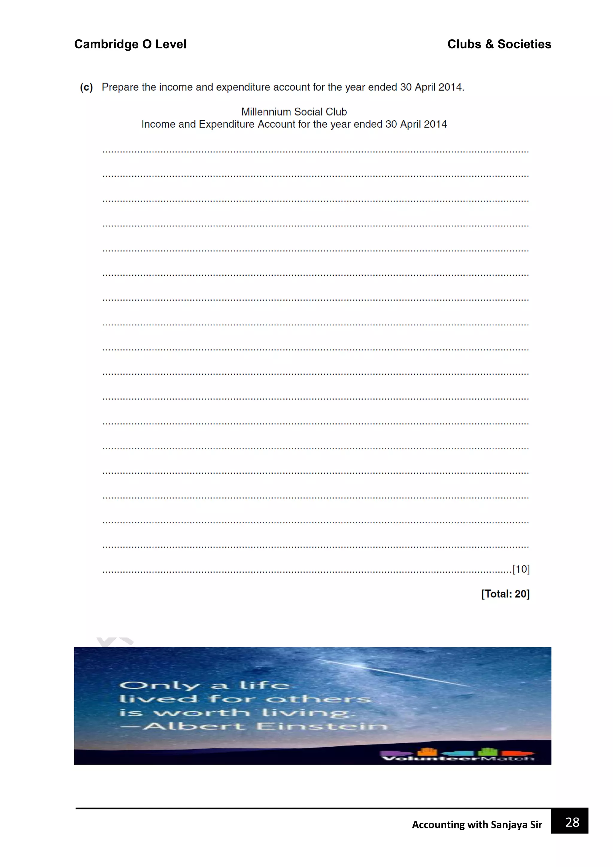 clubs & societies : final accounts of non - profit organisations | PDF