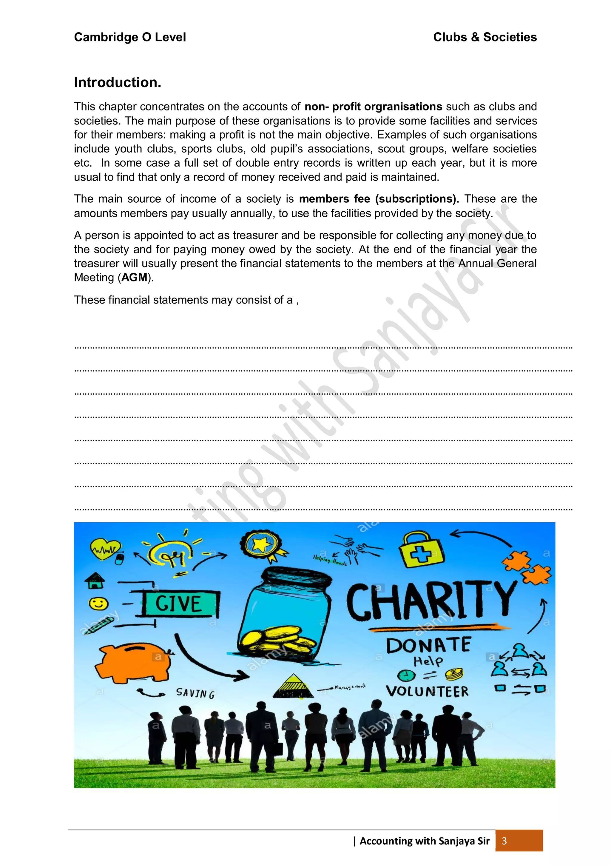 clubs & societies : final accounts of non - profit organisations | PDF