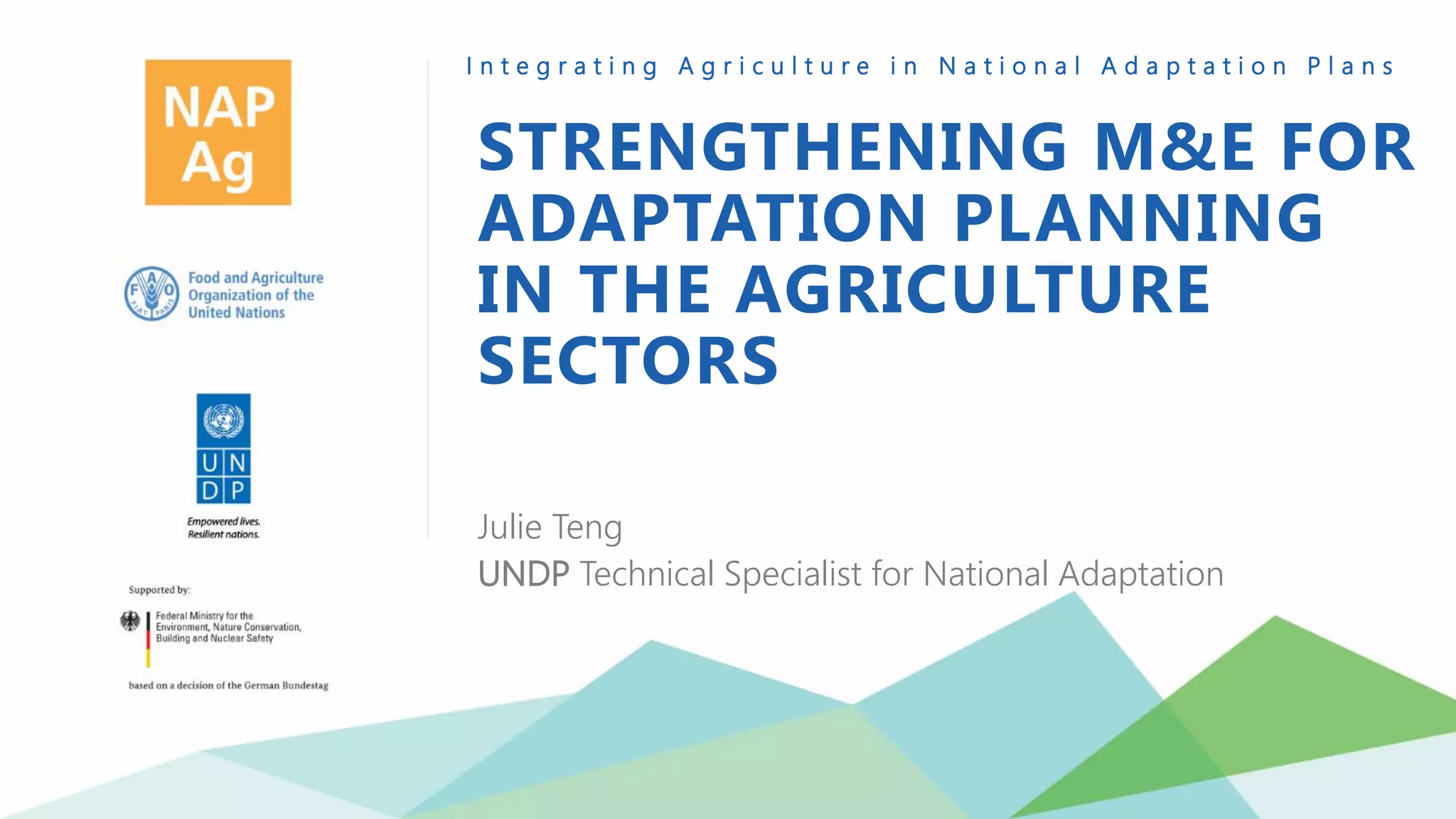 Session 8.1.1: M&E for Adaptation Planning in the Agriculture Sector | PDF