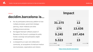 Pablo Aragón - Decidim, free open-source participatory democracy for cities and organizations | PPT