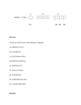 INORGANIC CHEMISTRY 1.2-TRANSITION ELEMENT | DOCX | Chemistry | Science