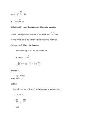 DIFFERENTIAL EQUATION | DOCX