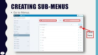 Wordpress - S03.L08 - Creating Sub-menus | PPT