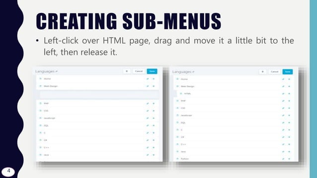 Wordpress - S03.L08 - Creating Sub-menus | PPTX