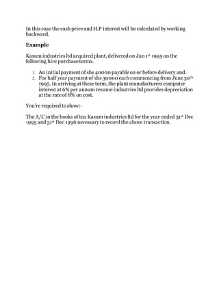 HIRE PURCHASE ACCOUNTING | DOCX