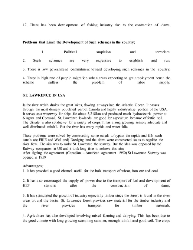 RIVER BASIN DEVELOPMENT | PDF