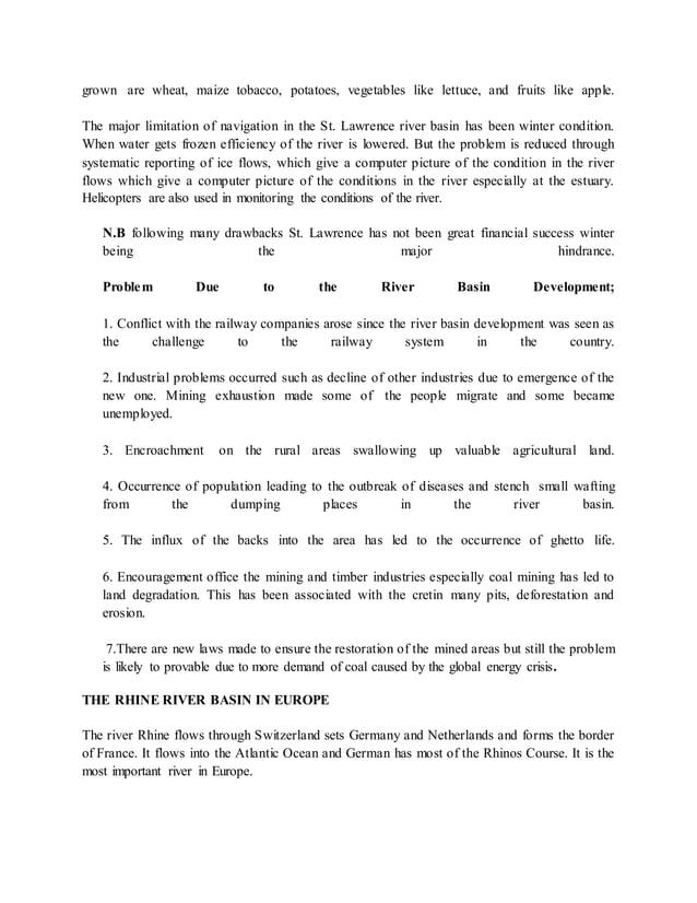 RIVER BASIN DEVELOPMENT | PDF