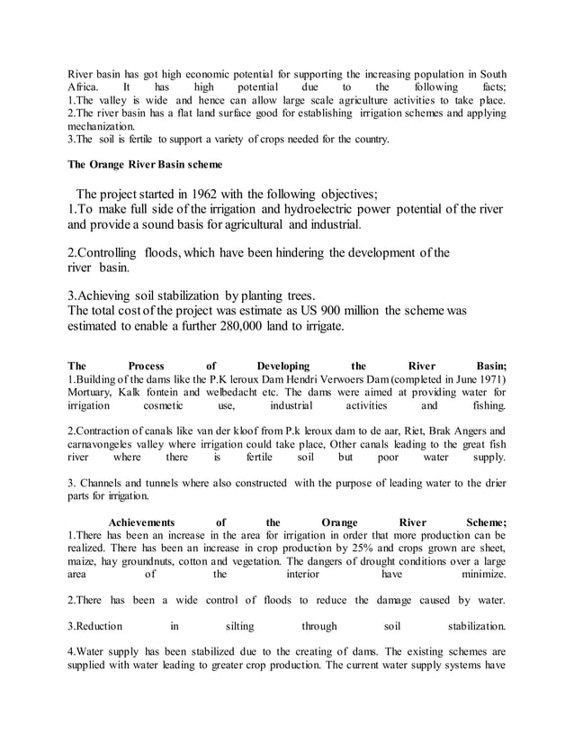 RIVER BASIN DEVELOPMENT | PDF