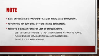 Sec 4 & 5 CCA Cert Review 2019 | PPTX