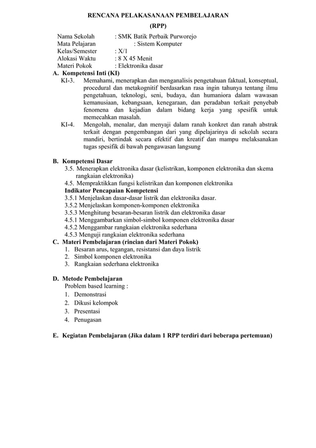 8. rpp 5 siskom 1 | PDF