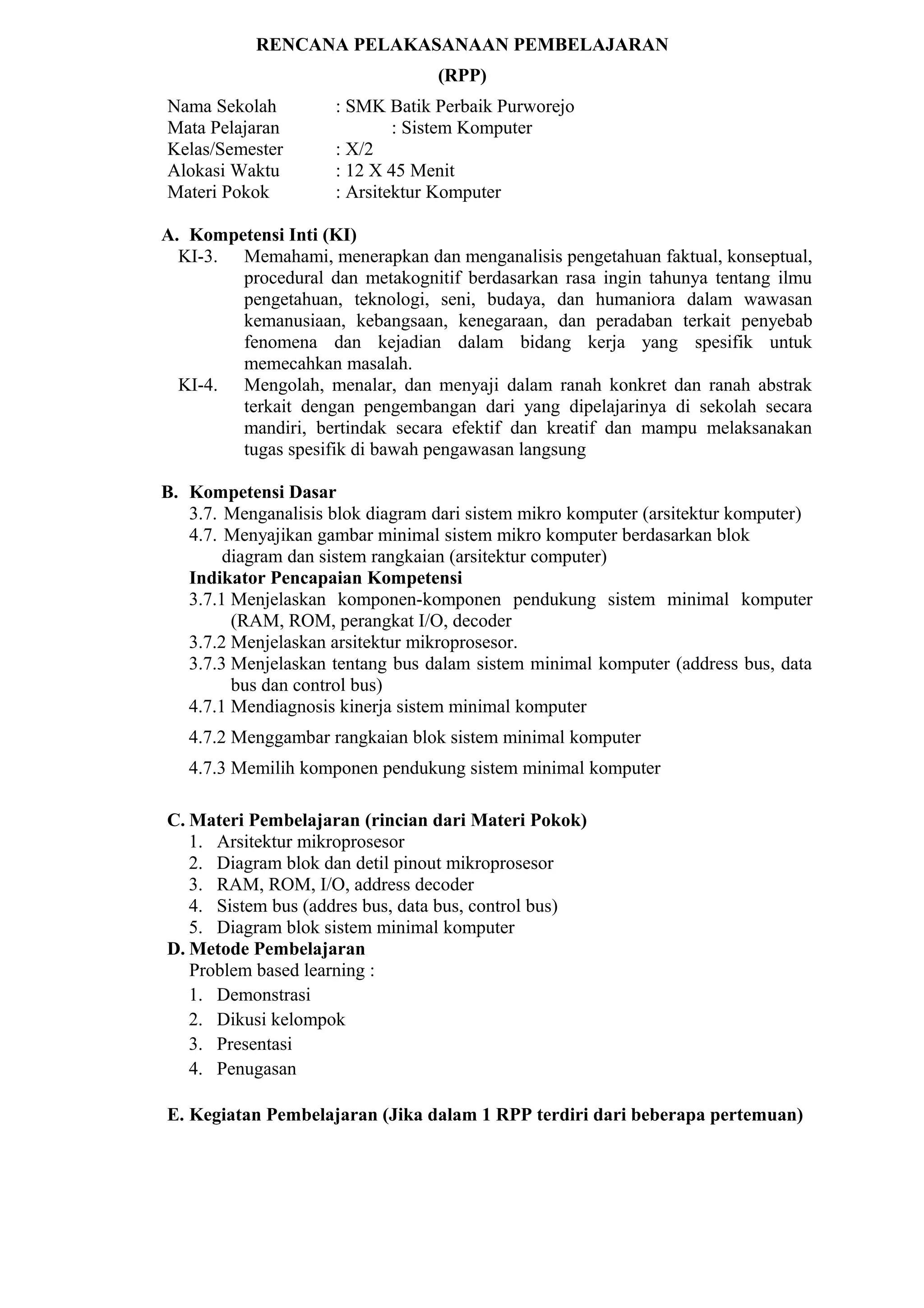 8. rpp 7 siskom 1 | PDF