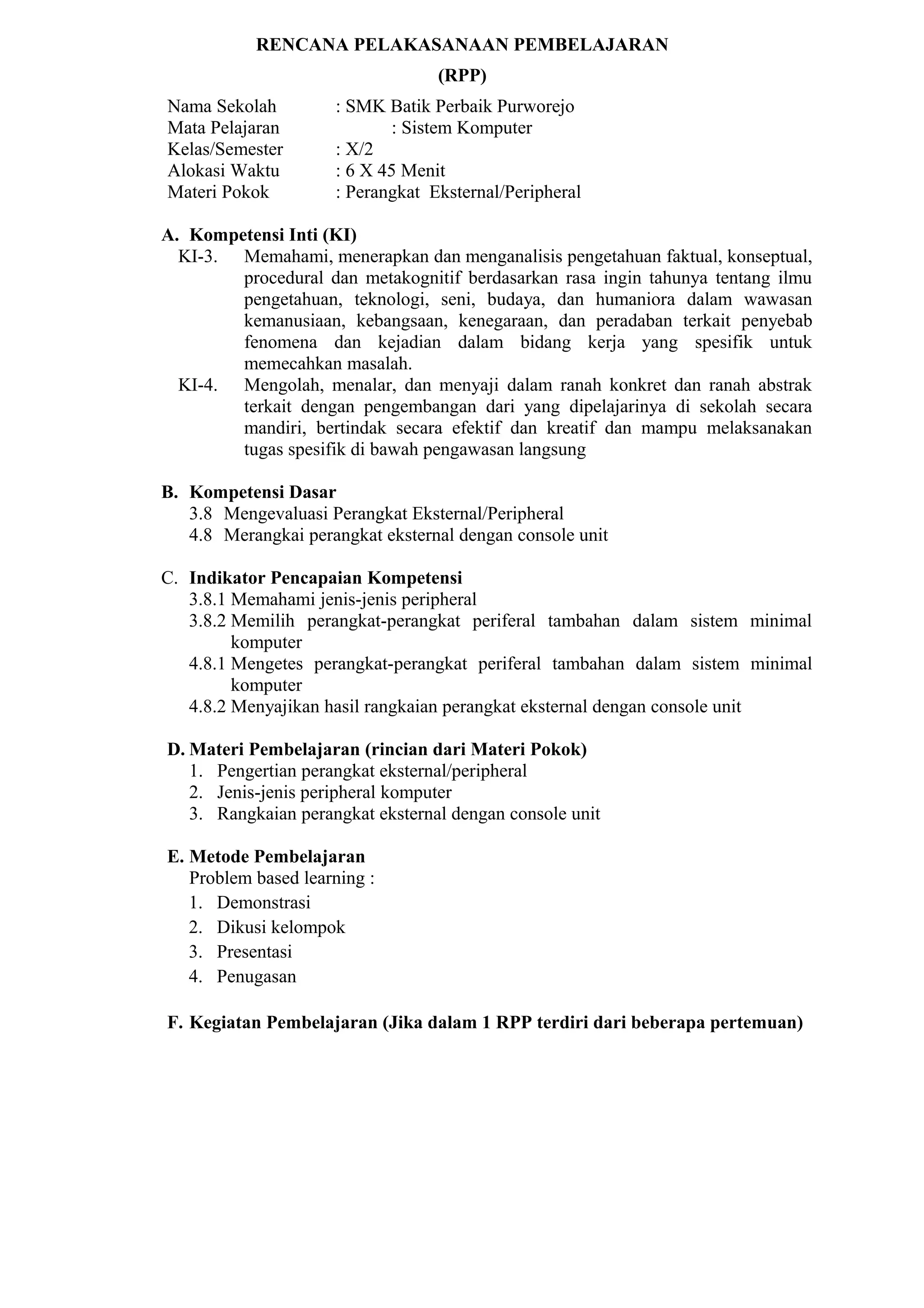 8. rpp 8 siskom 1 | PDF