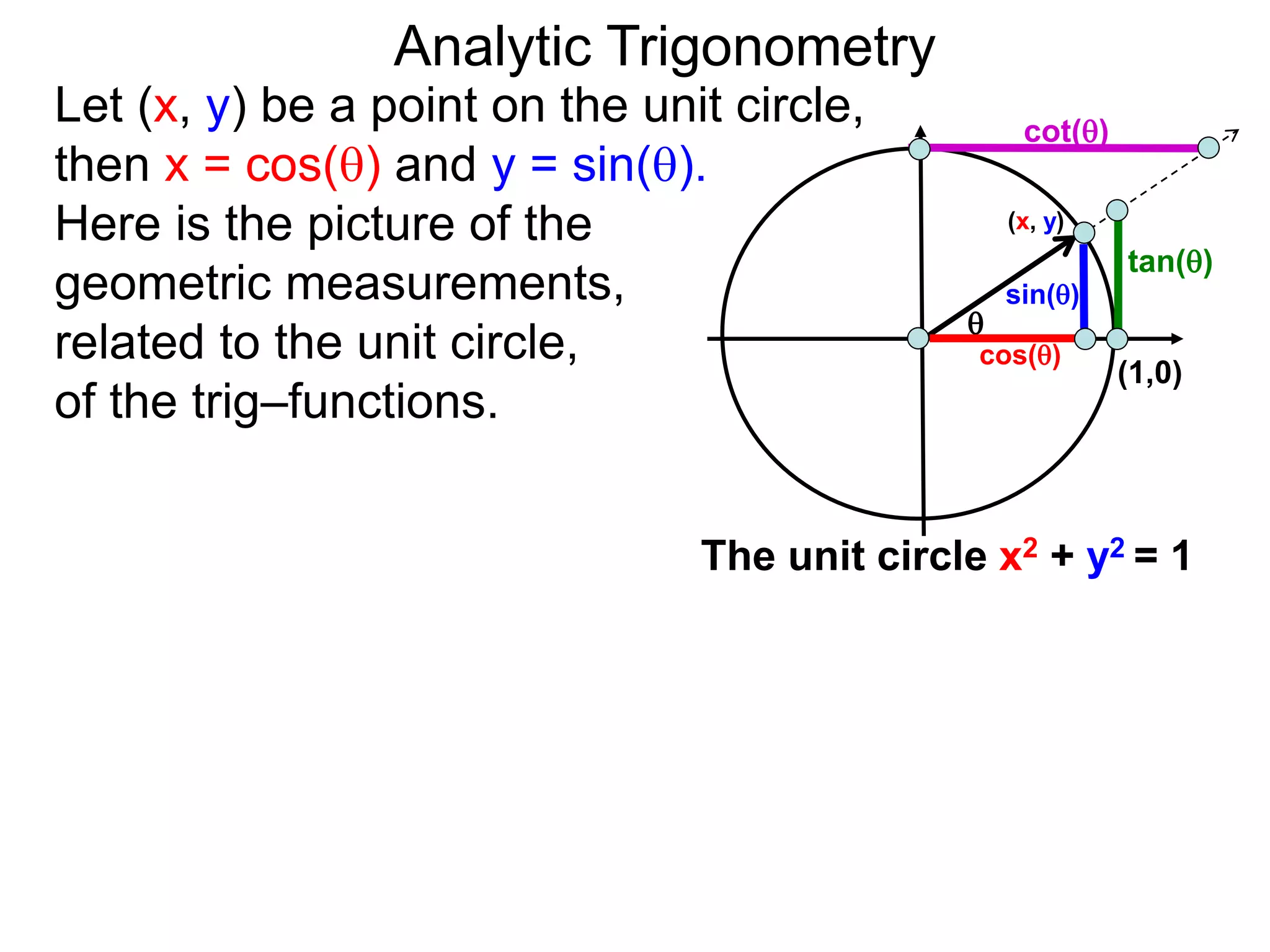 8. analytic trigonometry and trig formulas-x | PPTX