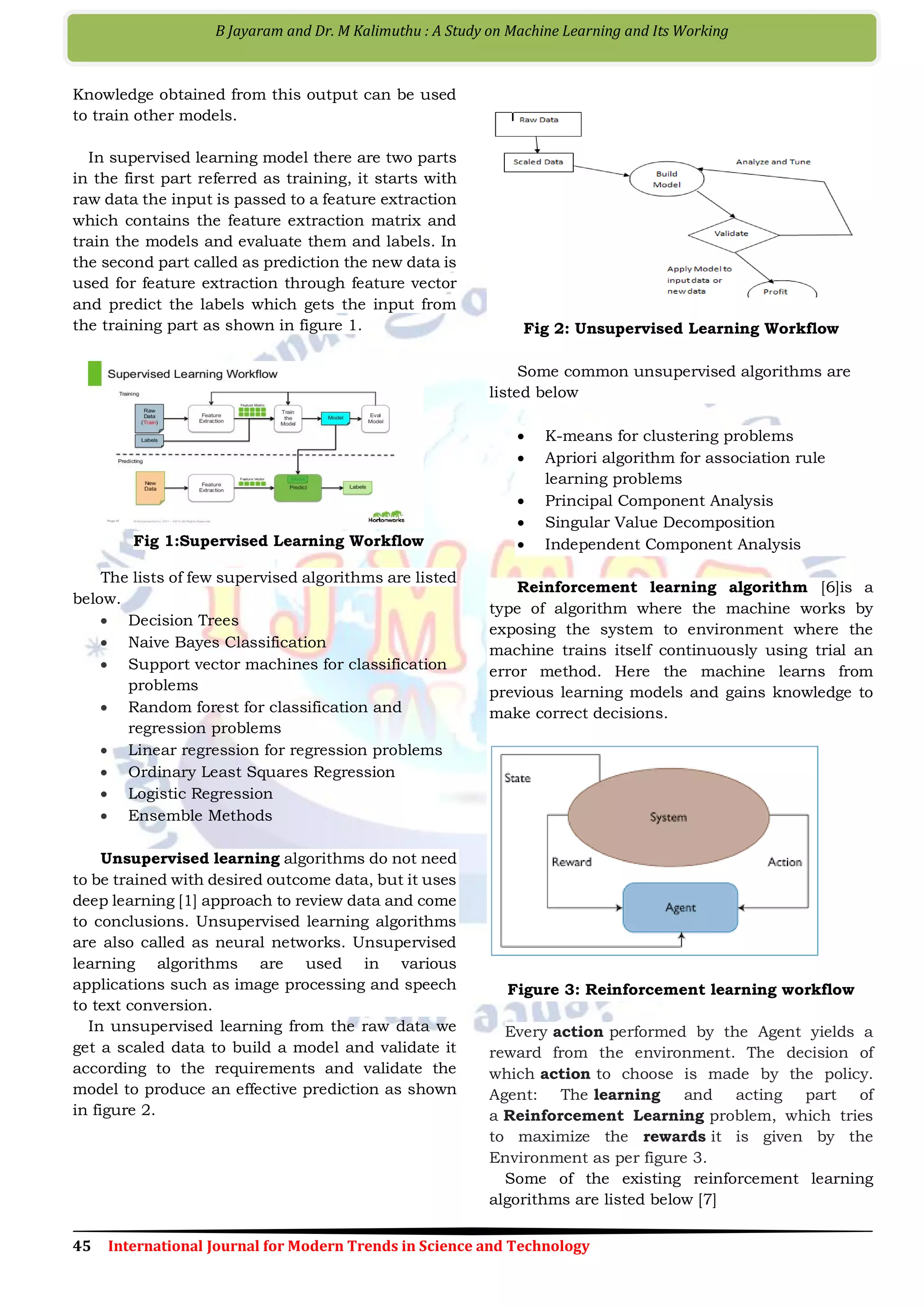 A Study on Machine Learning and Its Working | PDF