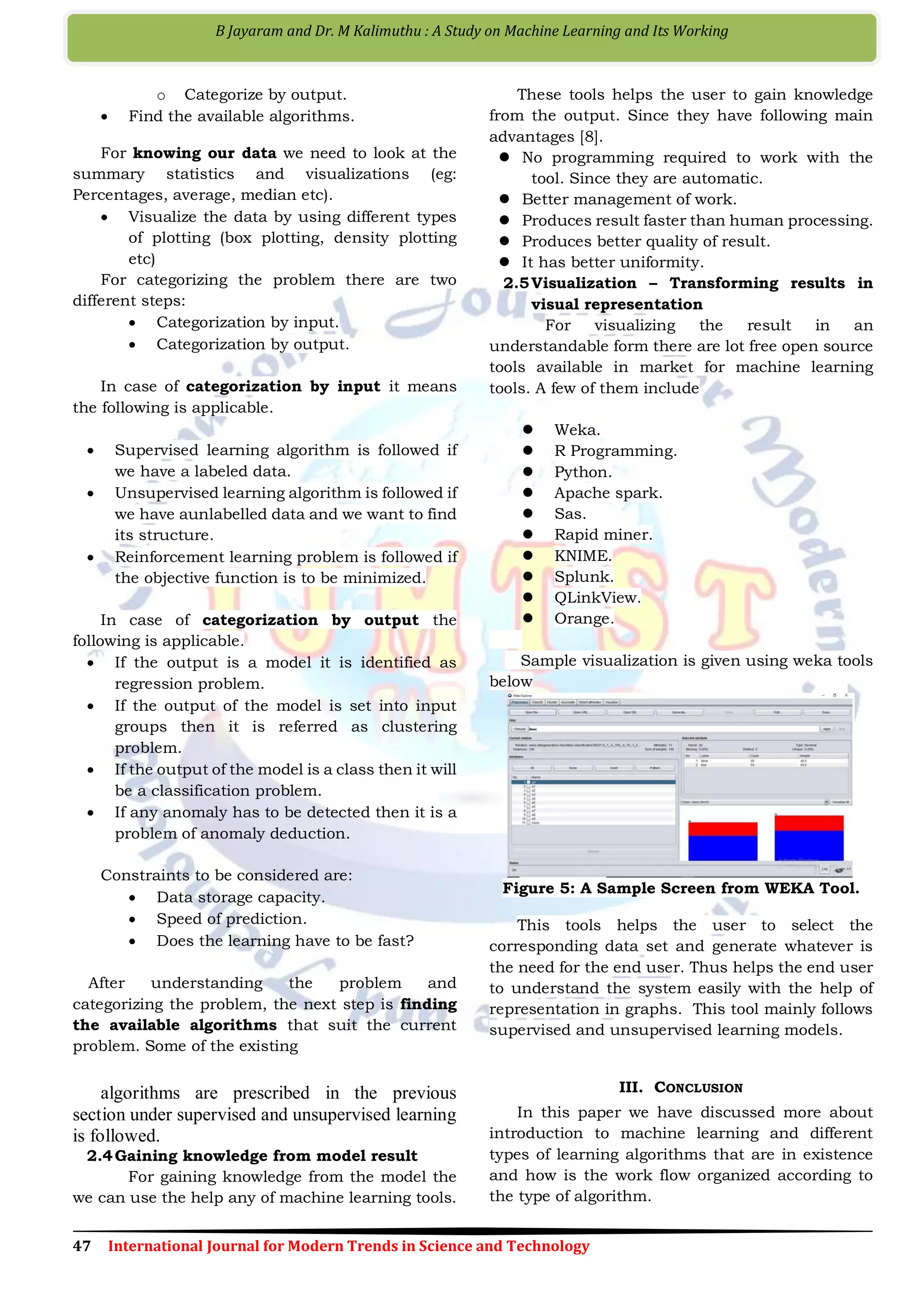 A Study on Machine Learning and Its Working | PDF