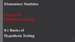 Basics of Hypothesis Testing | PPTX