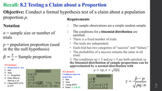 Testing a claim about a mean | PPTX
