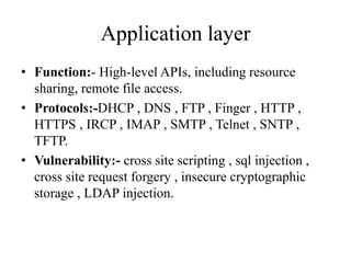 Network protocols and vulnerabilities | PPTX