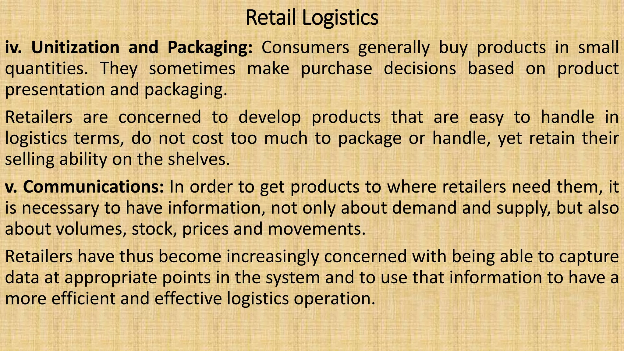 8. Retail Logistics | PPTX