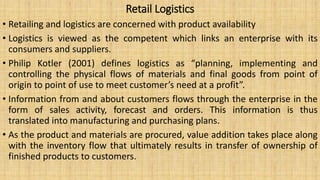 8. Retail Logistics | PPTX