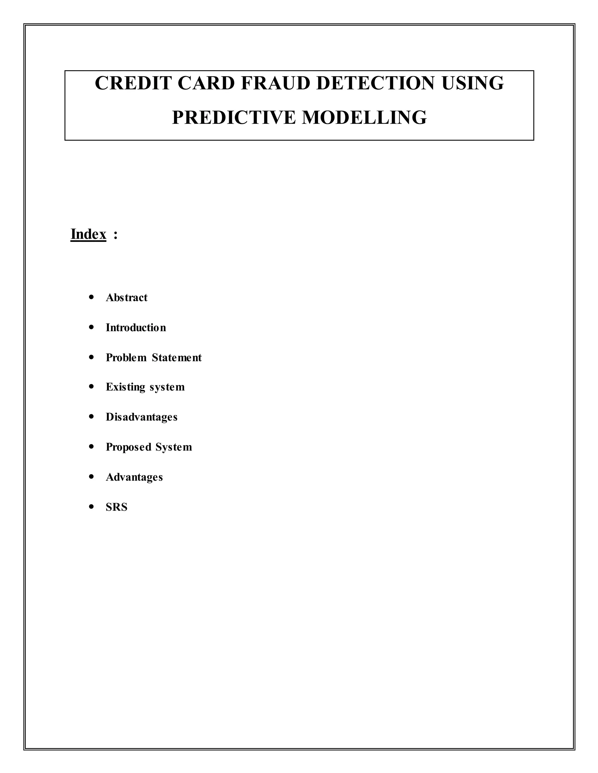 credit card fraud analysis using predictive modeling python project ... credit card fraud analysis using predictive modeling python project ...