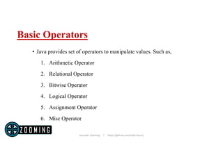 Java basic operators | PPT
